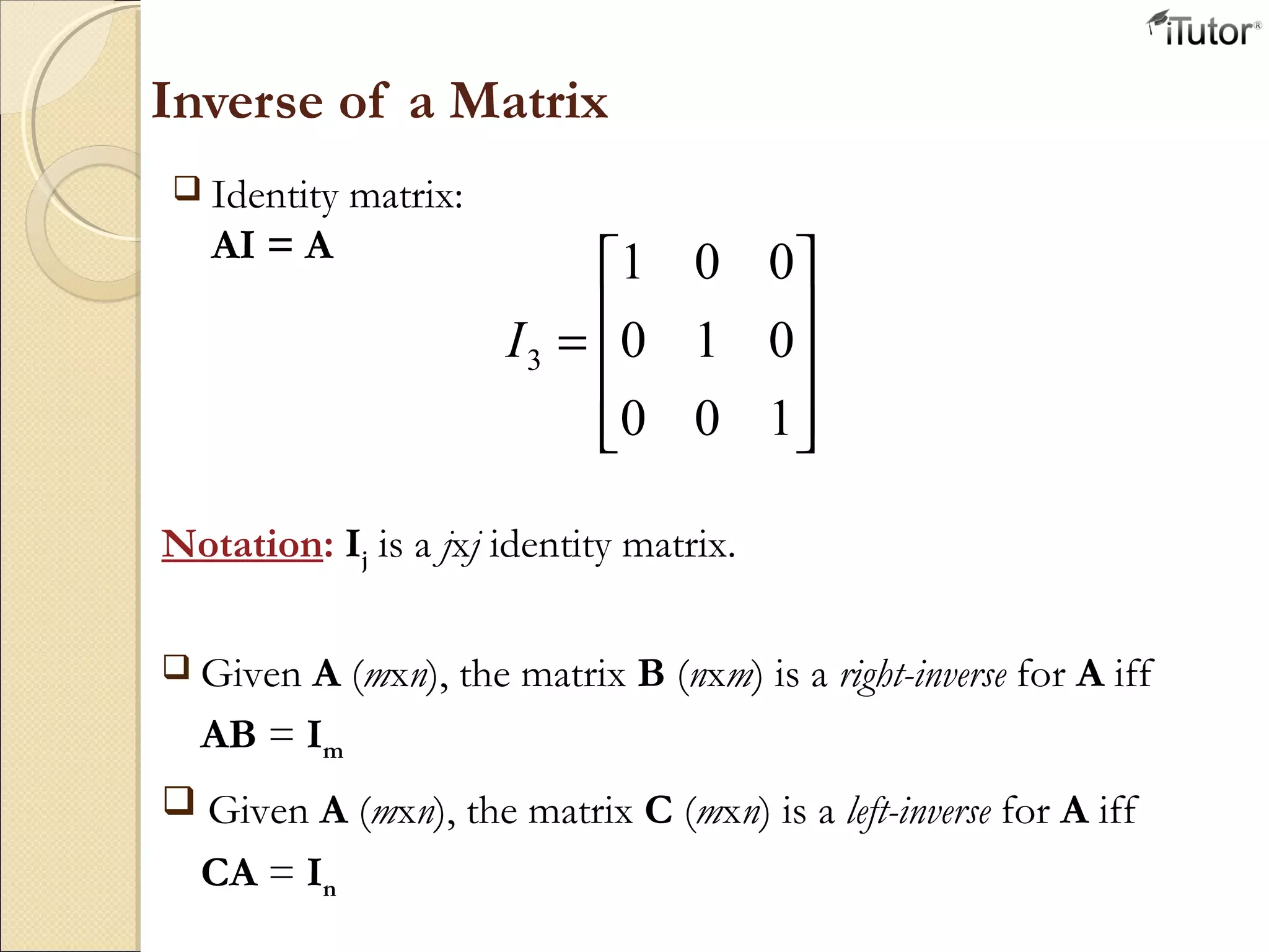 Linear Algebra and Matrix | PPT