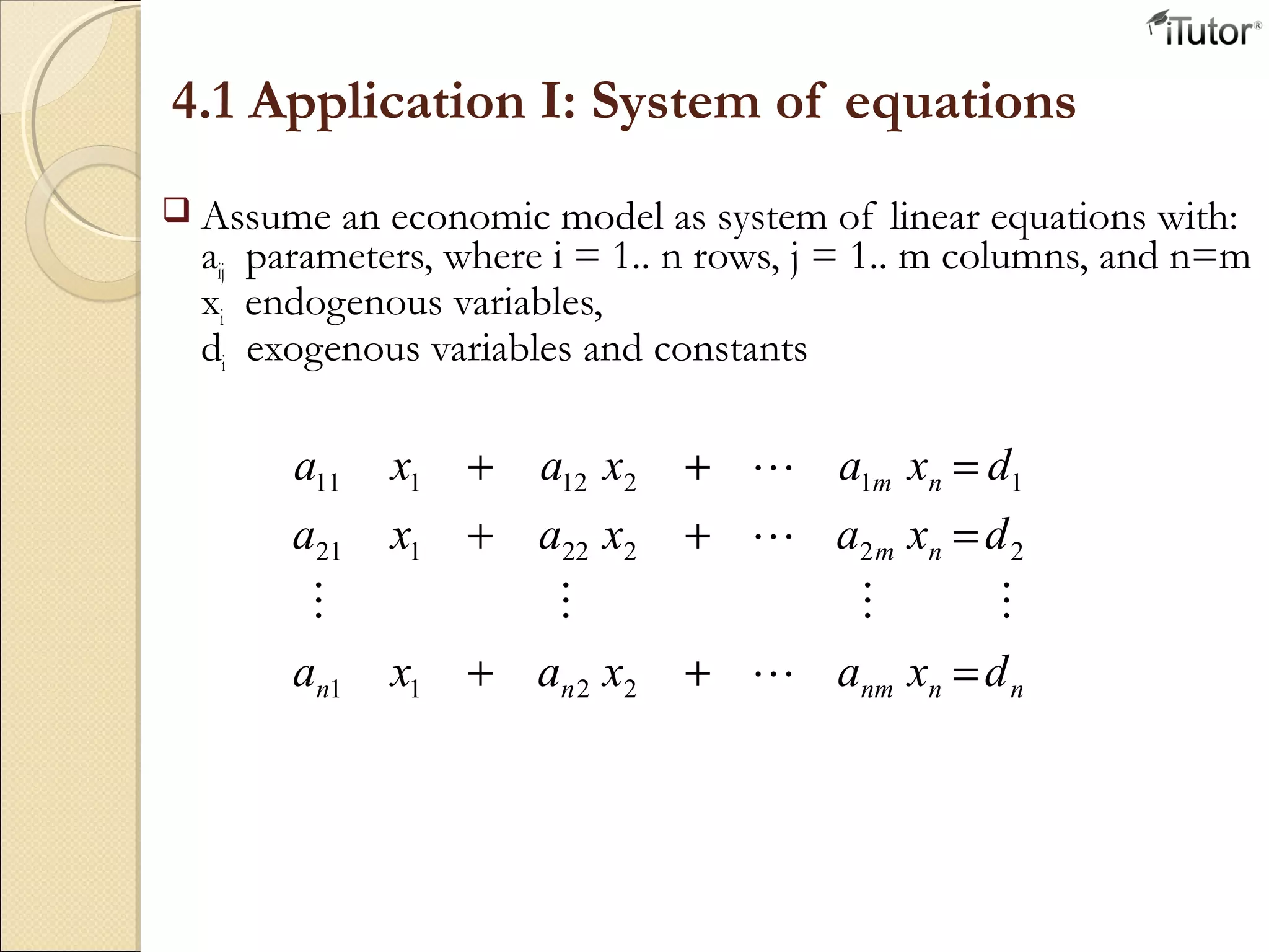 Linear Algebra and Matrix | PPT