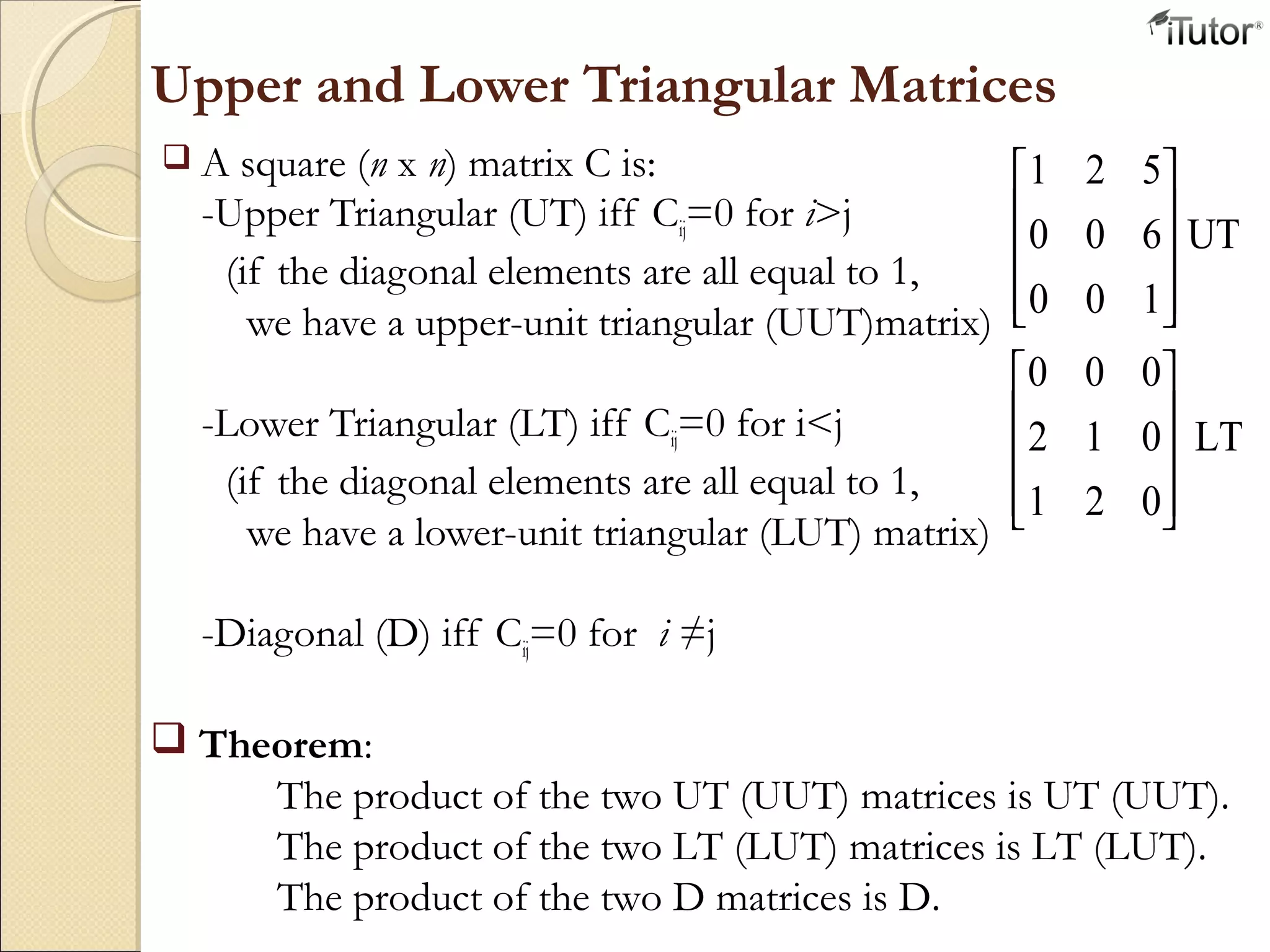 Linear Algebra and Matrix | PPT