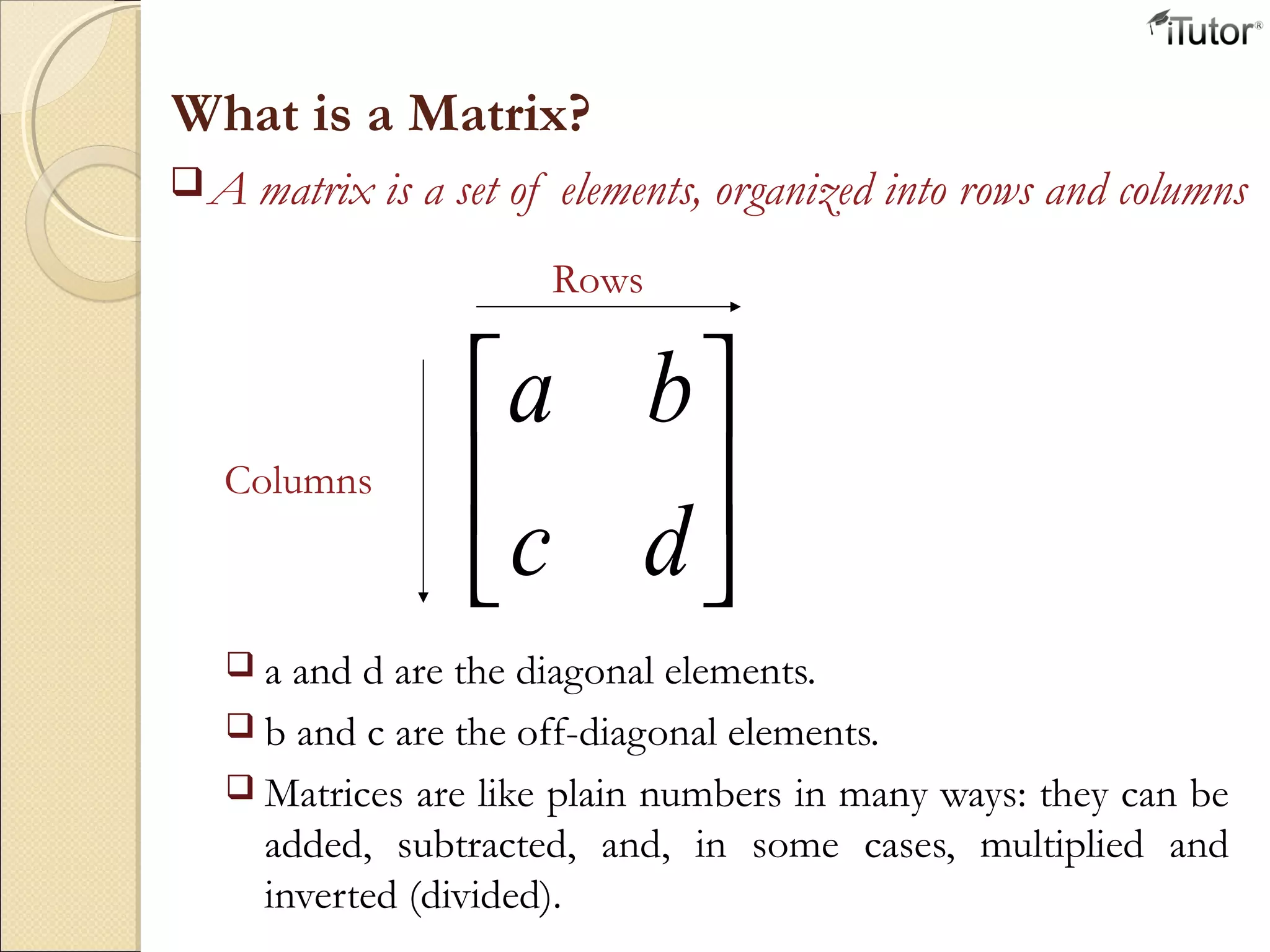 Linear Algebra and Matrix | PPT