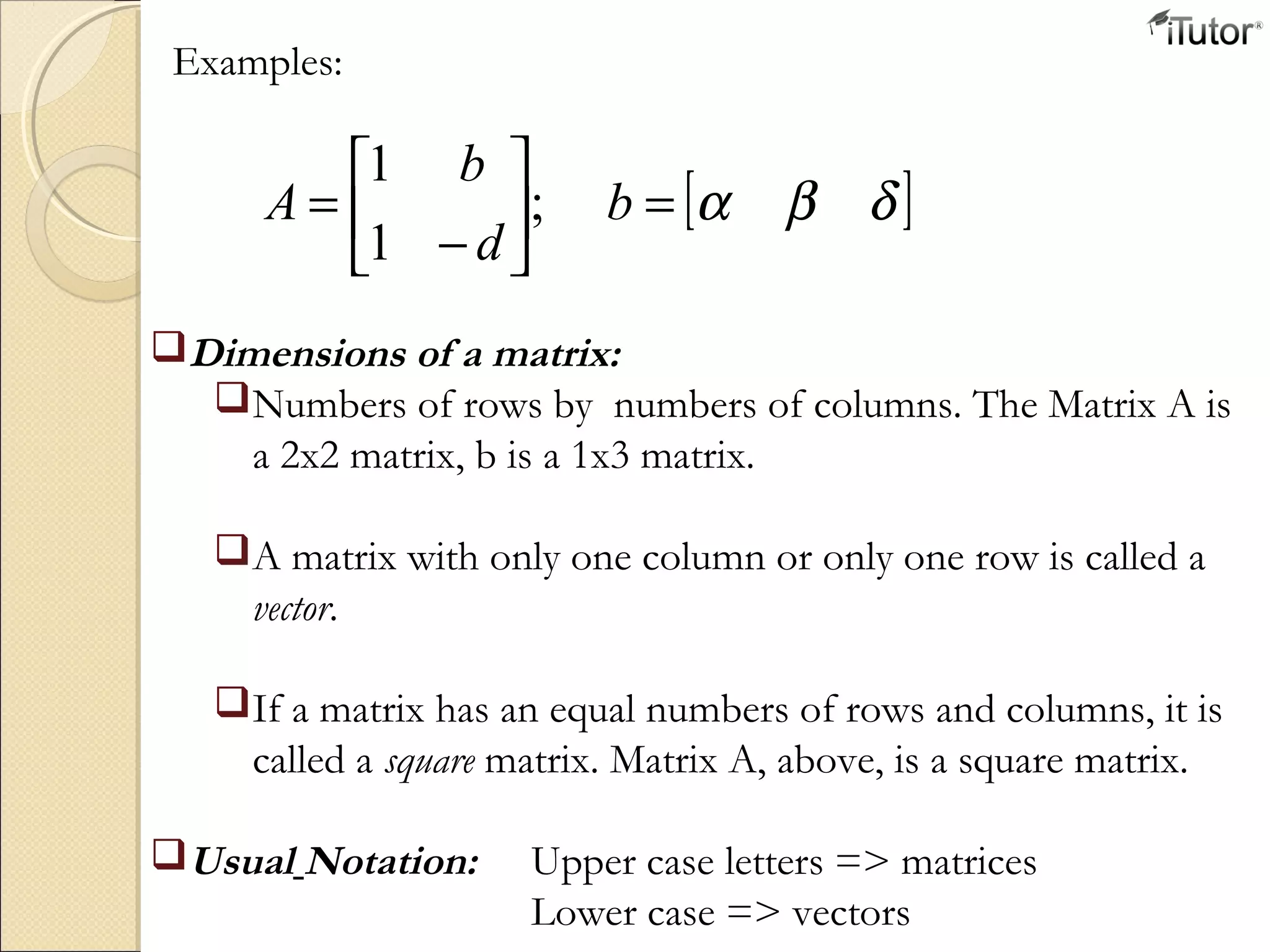 Linear Algebra and Matrix | PPT
