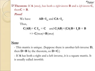 Linear Algebra and Matrix | PPT