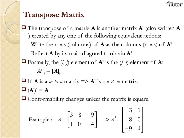 Linear Algebra and Matrix