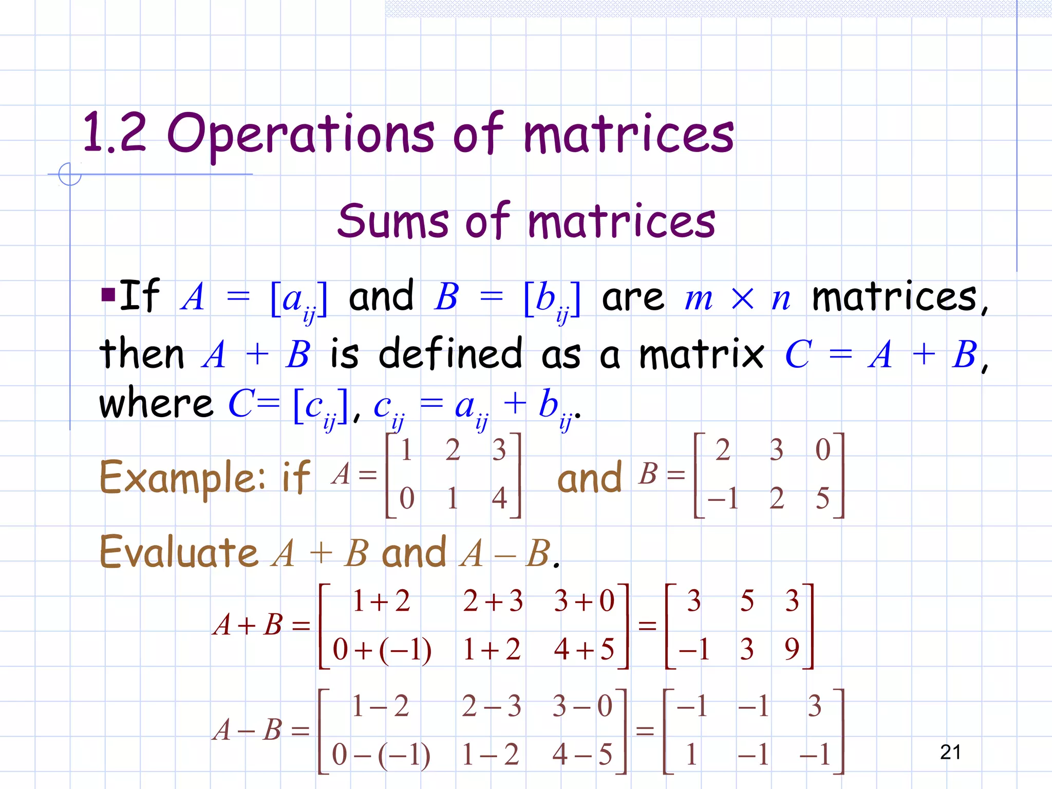 Matrix and Determinants | PPT