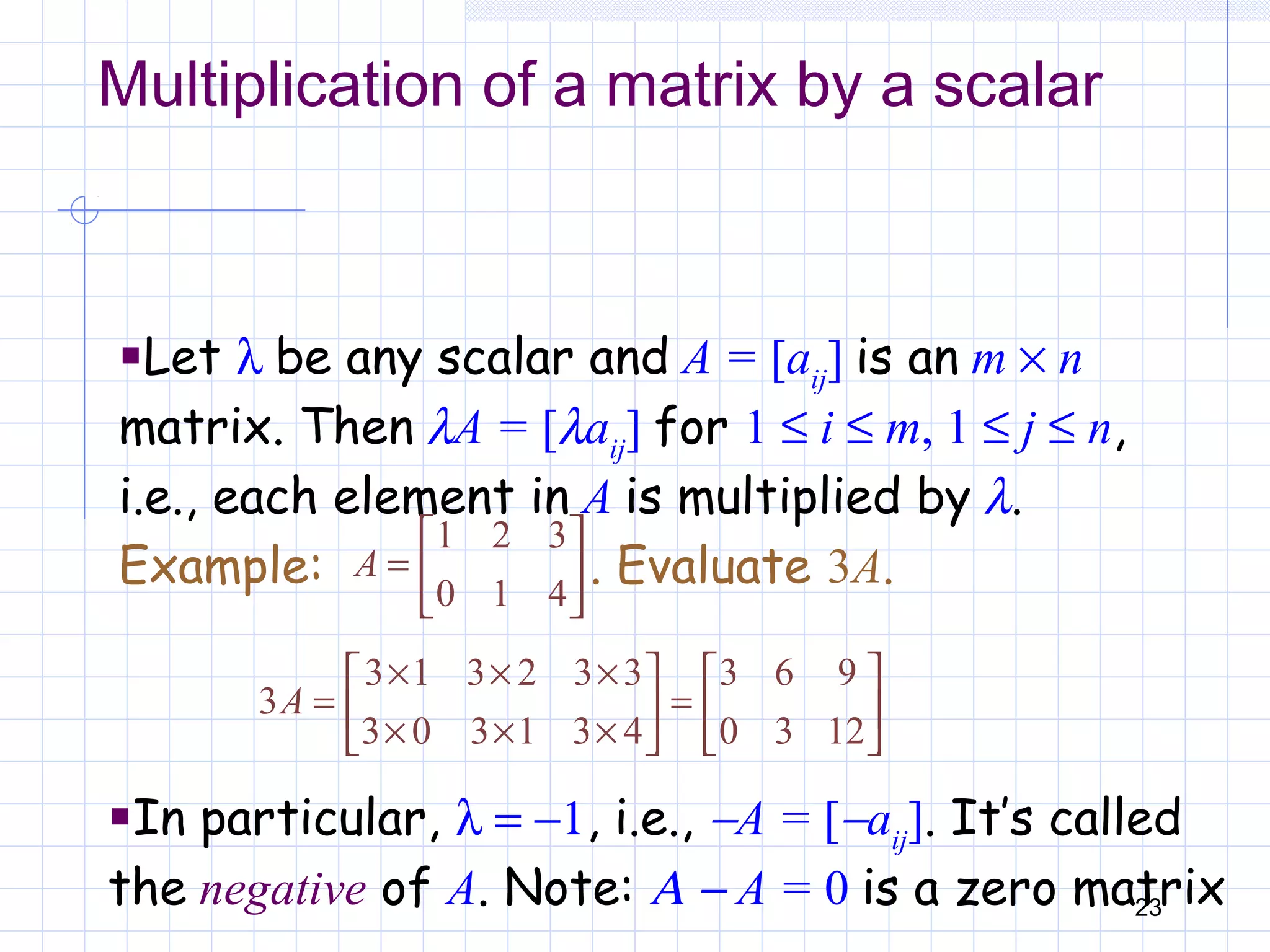 Matrix and Determinants | PPT
