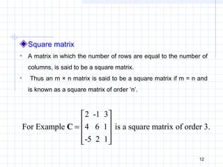 Matrix and Determinants | PPT