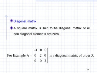 Matrix and Determinants | PPT