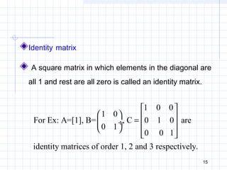Matrix and Determinants | PPT