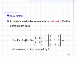 Matrix and Determinants | PPT