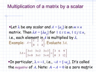 Matrix and Determinants | PPT