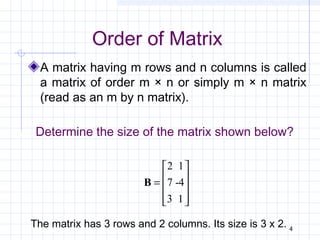 Matrix and Determinants | PPT
