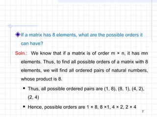 Matrix and Determinants | PPT