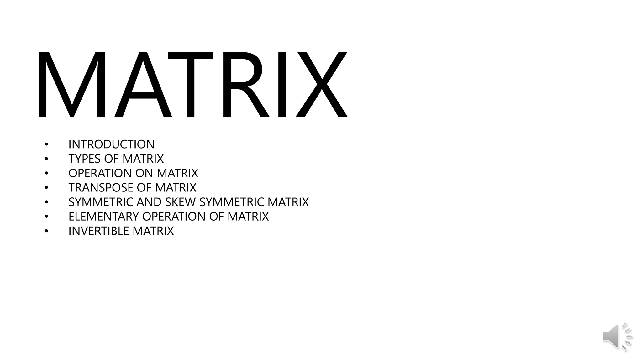 Matrices And Determinants Part 1 PPT