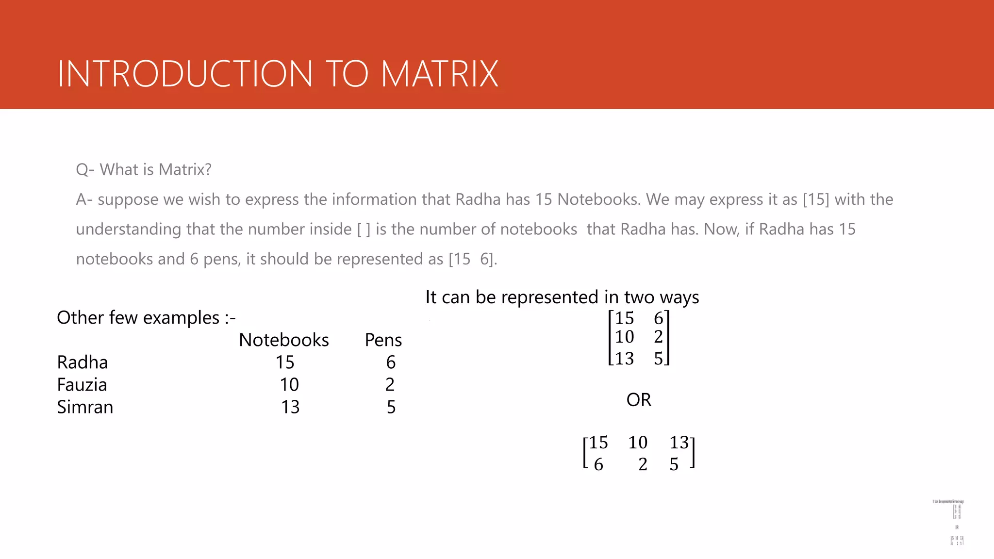 Matrices and determinants Part -1 | PPT