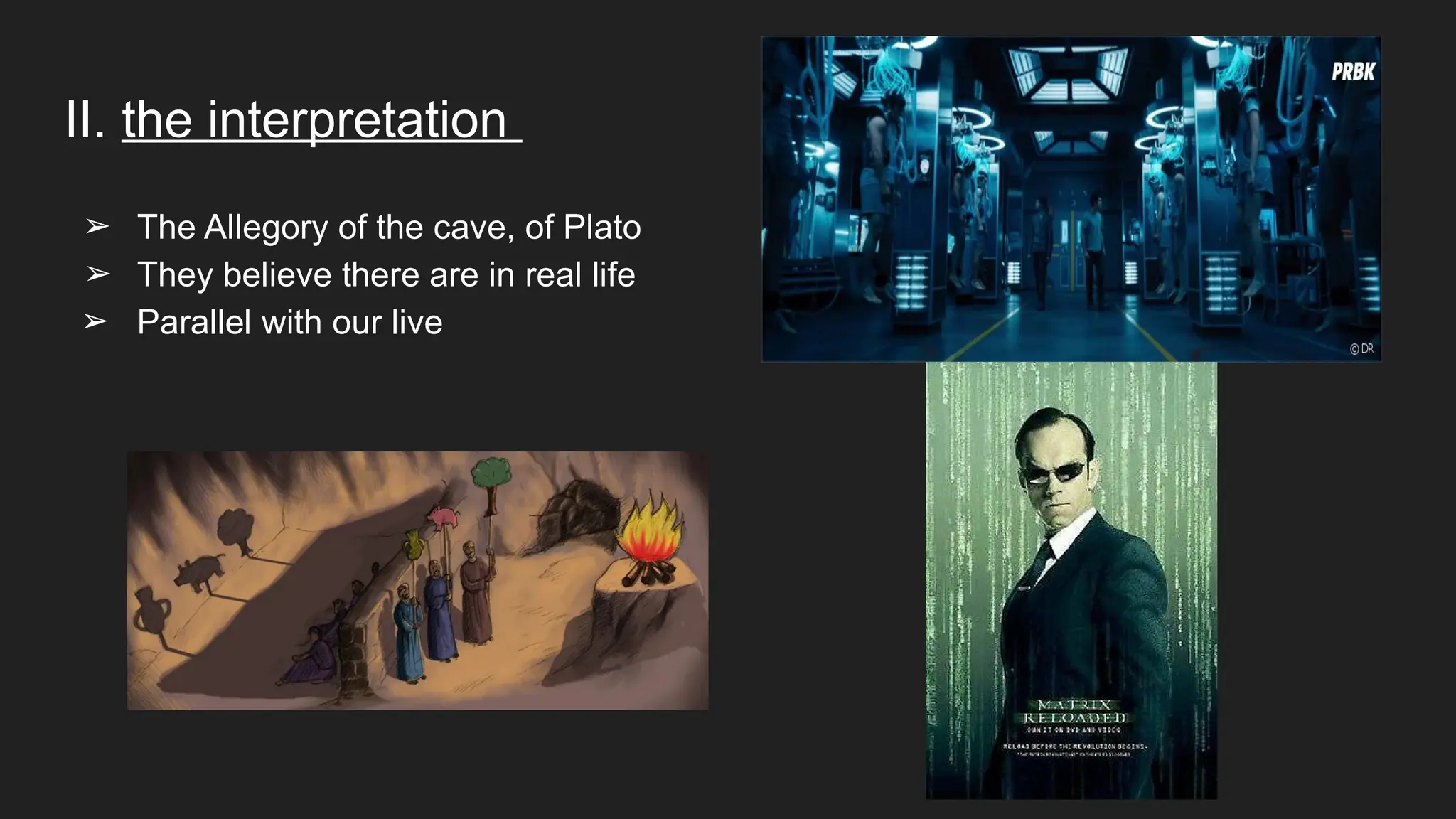 Matrix presentation, parallele avec la cave du grand Platon .pptx