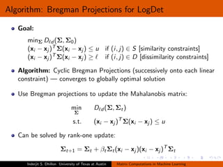 Matrix Computations in Machine Learning | PDF