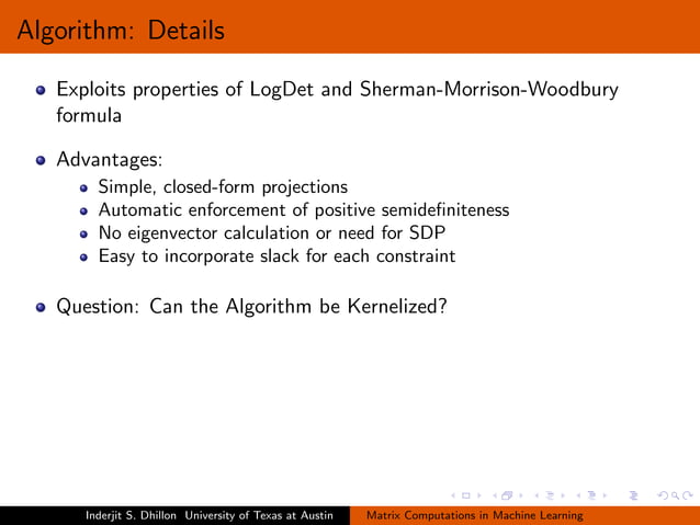 Matrix Computations in Machine Learning | PDF