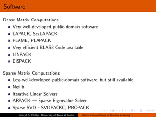 Matrix Computations in Machine Learning | PDF