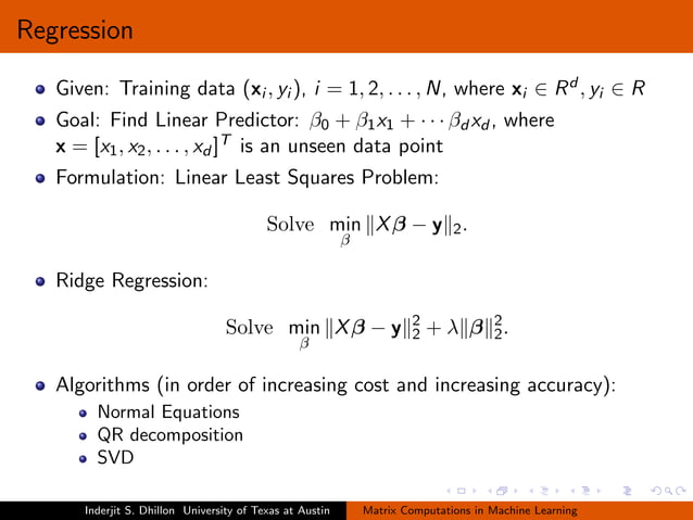 Matrix Computations in Machine Learning | PDF