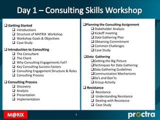 MATRIX - Consulting Skills workshop | PPT