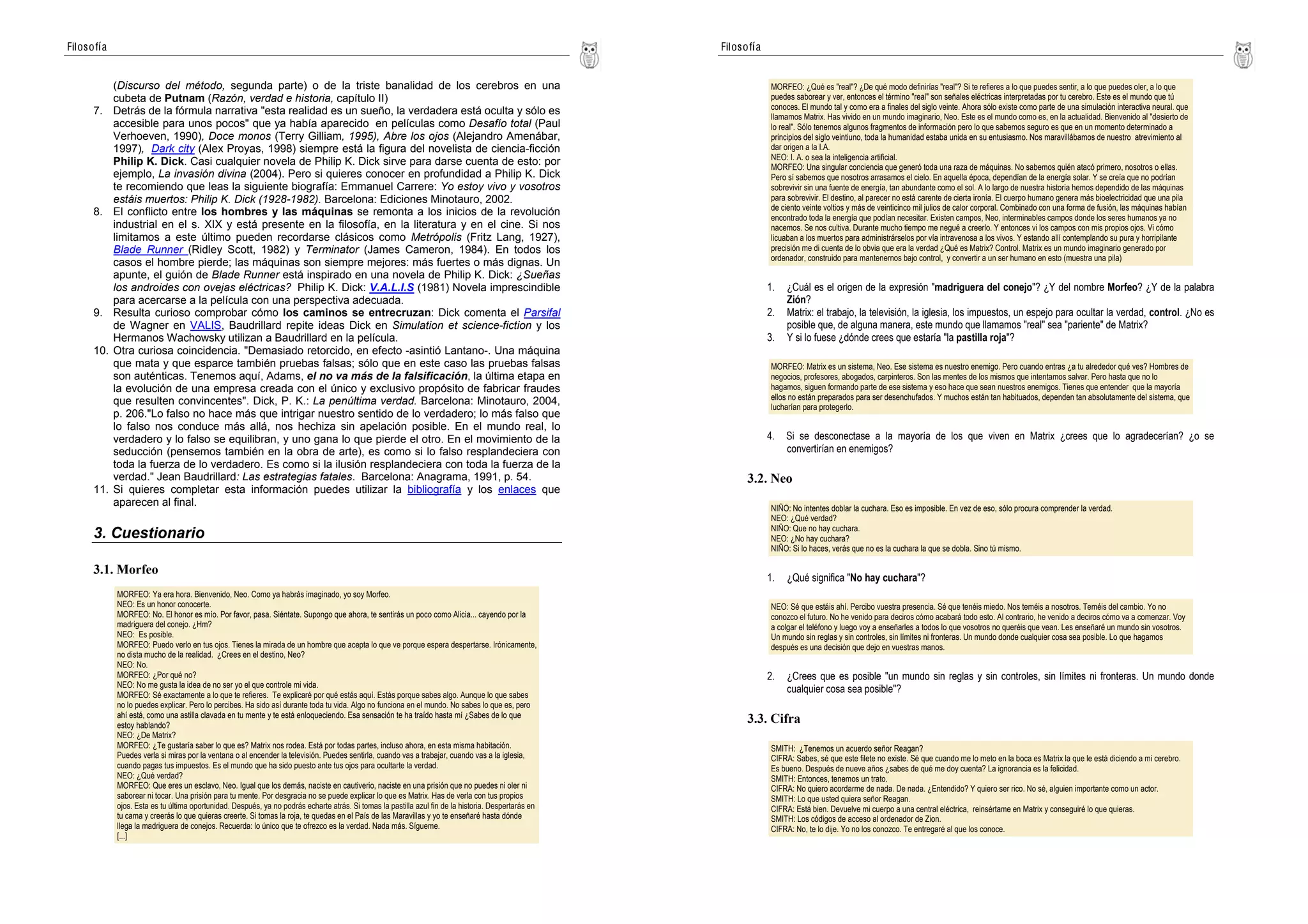 Matrix Cuestionario | PDF