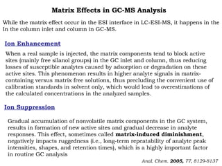 Matrix Effects In Metabolic Profiling Using Gc Lc Coupled Mass ...