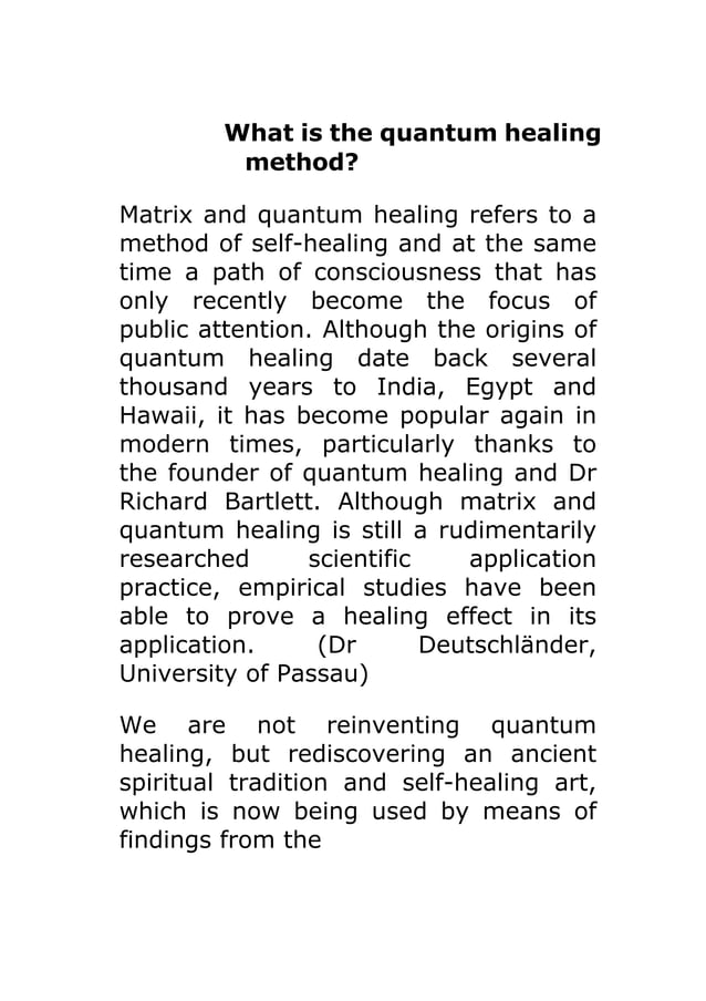 Matrix-Energetics-Quantum Methods English Version | PDF