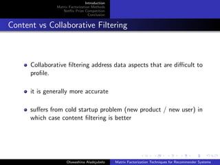 Matrix Factorization Technique for Recommender Systems | PDF