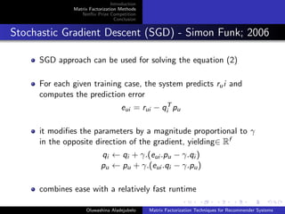 Matrix Factorization Technique for Recommender Systems | PDF