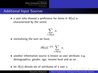 Matrix Factorization Technique for Recommender Systems | PDF