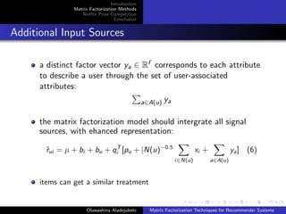 Matrix Factorization Technique for Recommender Systems | PDF
