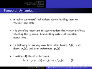 Matrix Factorization Technique for Recommender Systems | PDF