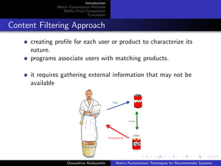 Matrix Factorization Technique for Recommender Systems | PDF