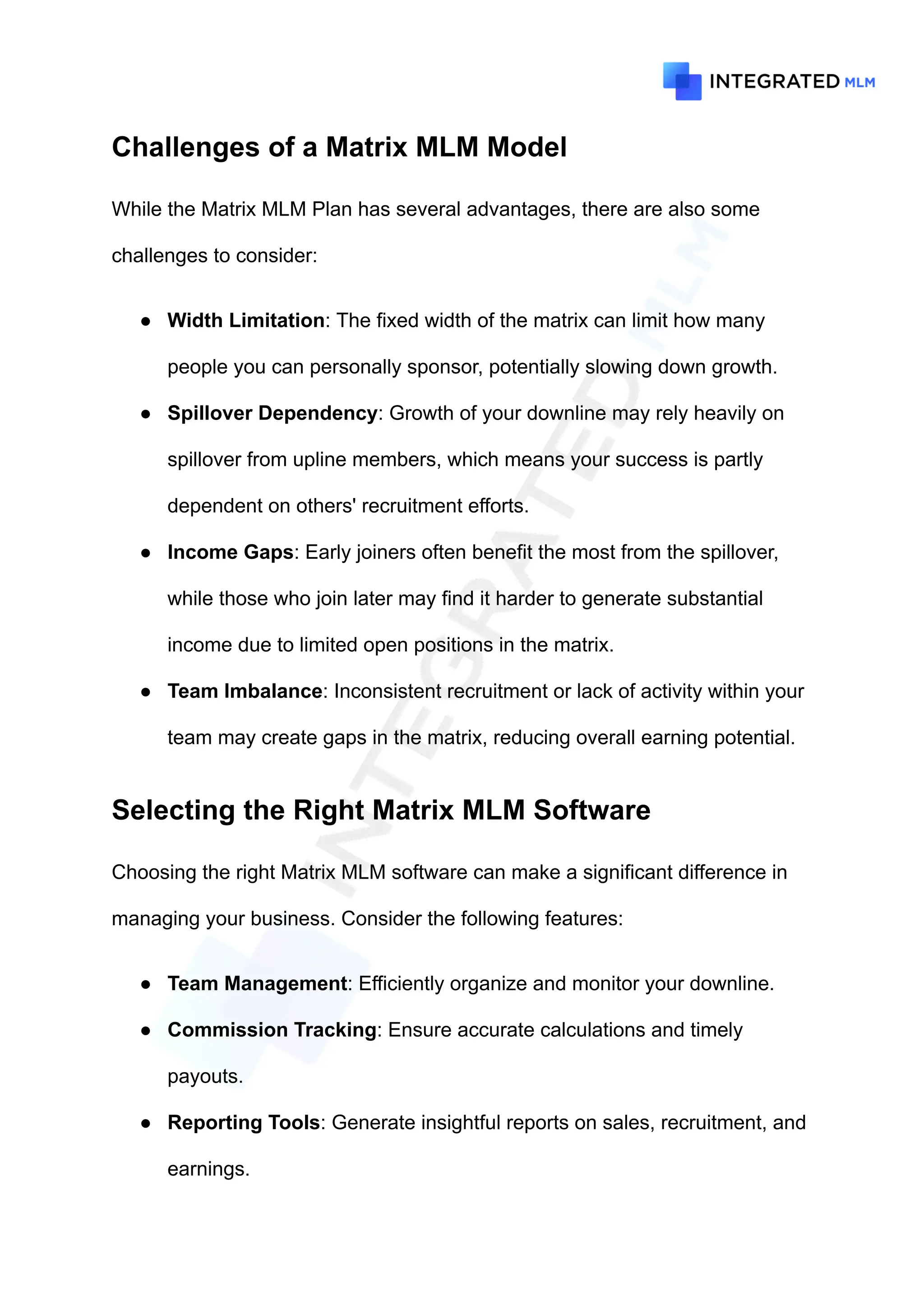 Matrix MLM Compensation Plan Guide: Unlocking the global benefits of ...