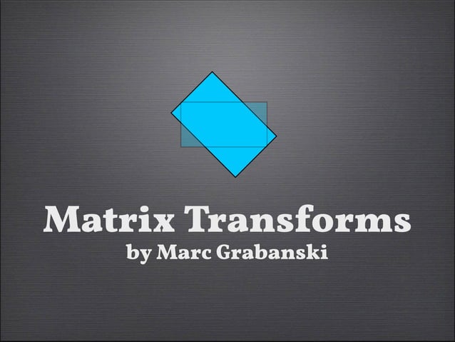 CSS/SVG Matrix Transforms | PDF