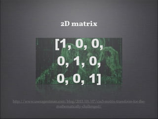 CSS/SVG Matrix Transforms | PPT