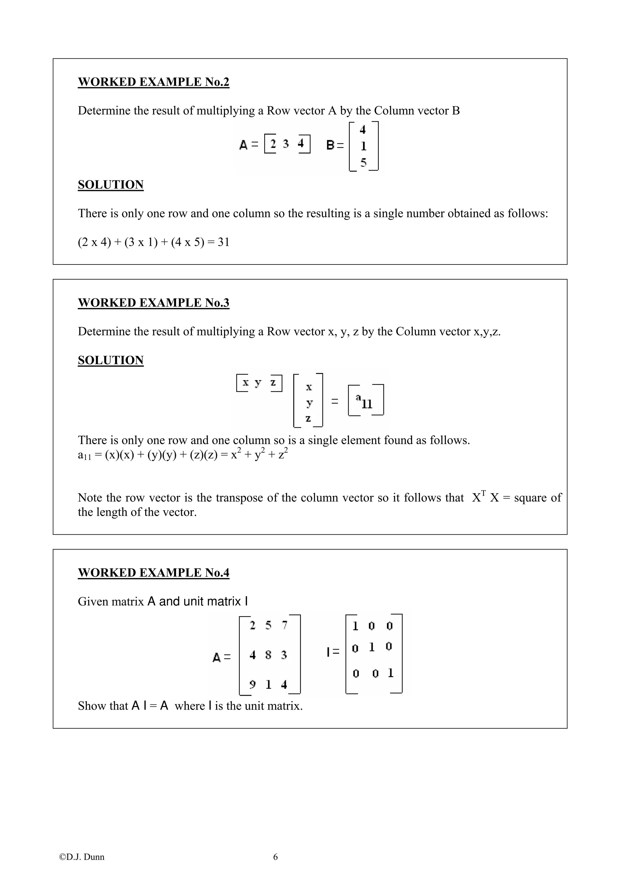 Introduction To Matrix | PDF