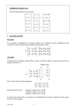 Introduction To Matrix | PDF