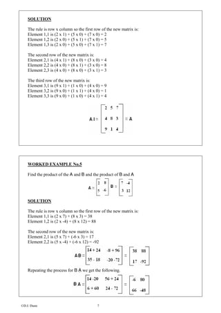 Introduction To Matrix | PDF