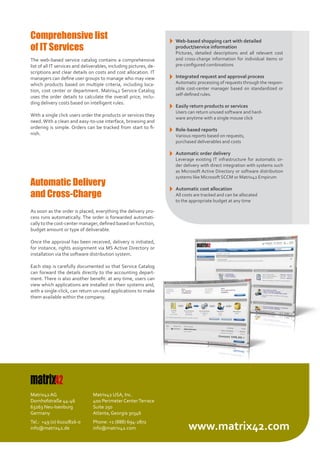 Matrix42 Service Catalog | PDF
