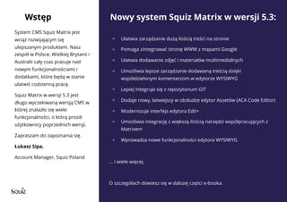 CMS Squiz Matrix 5.3 - nowe funkcjonalności | PDF