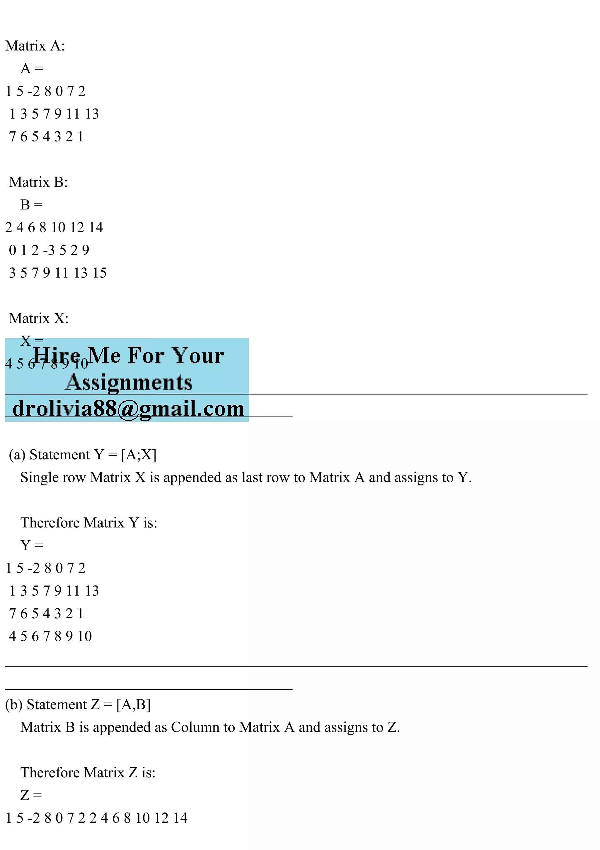 Matrix A A =1 5 -2 8 0 7 2 1 3 5 7 9 11 13 7 6 5 4 3 2 1.pdf