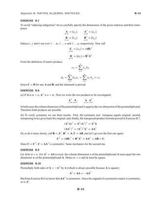 Matrix algebra | PDF