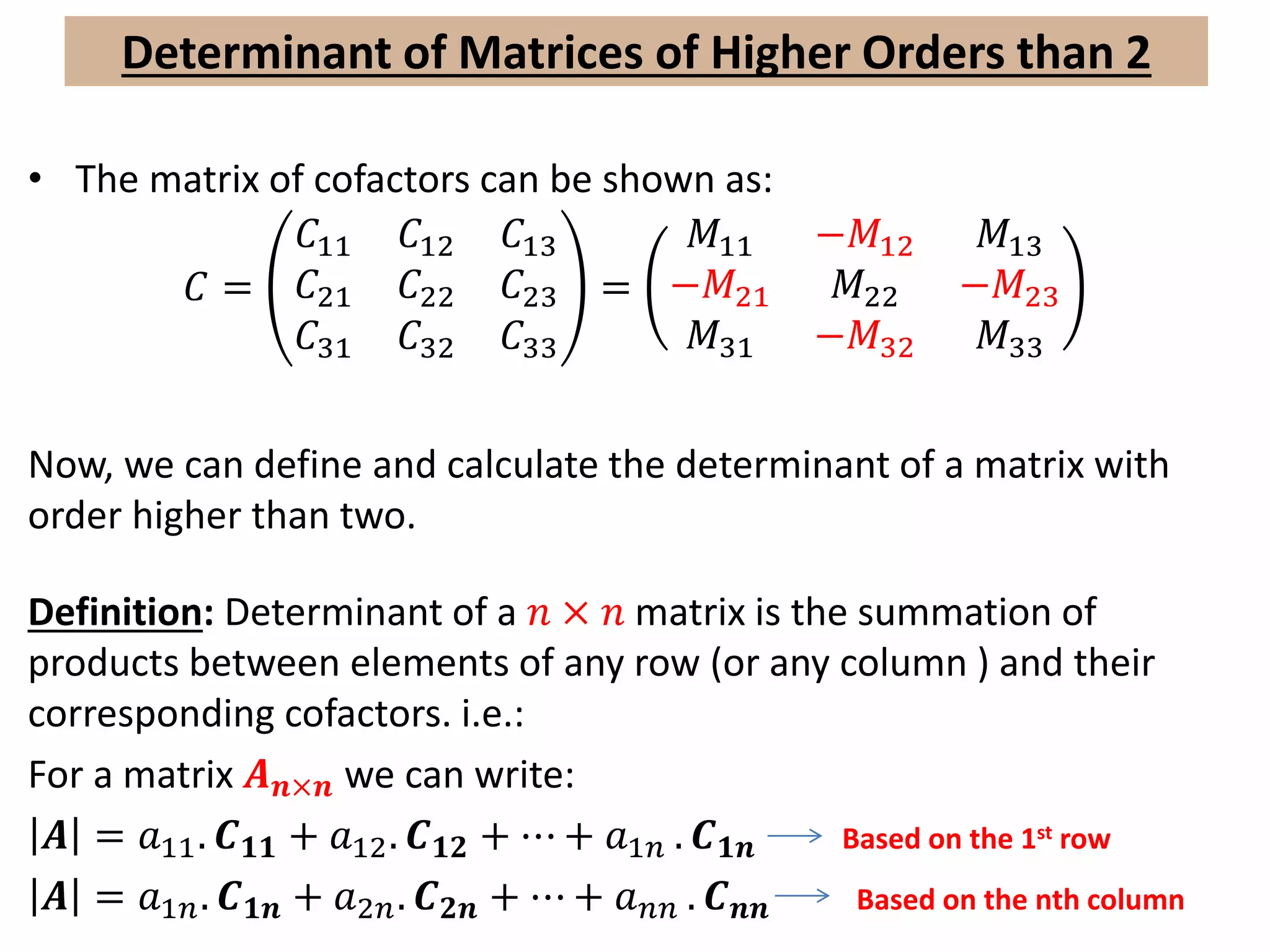 Matrix algebra | PDF