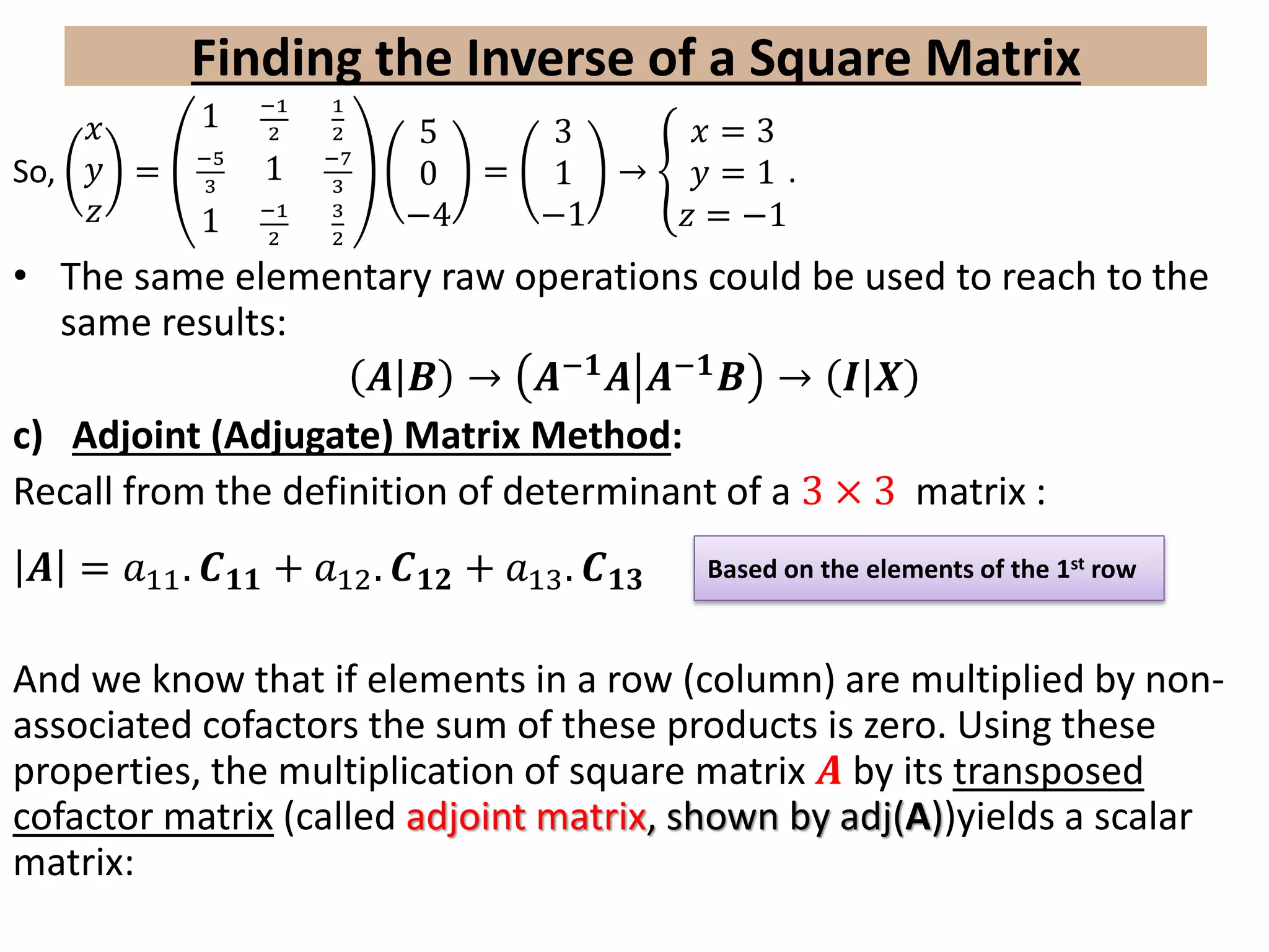 Matrix algebra | PDF