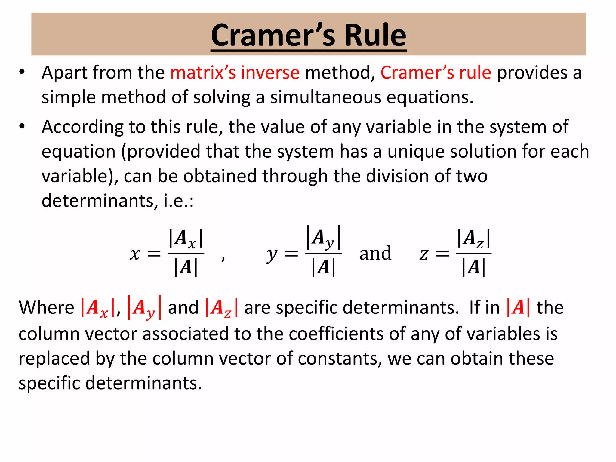 Matrix algebra | PDF