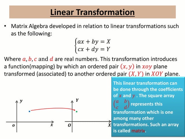 Matrix algebra | PPT