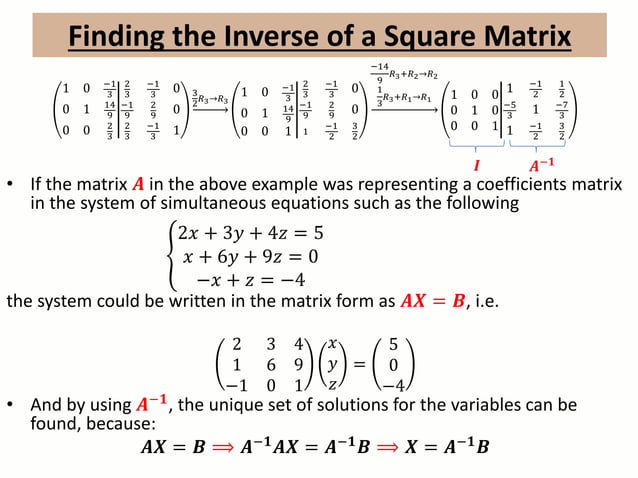 Matrix algebra