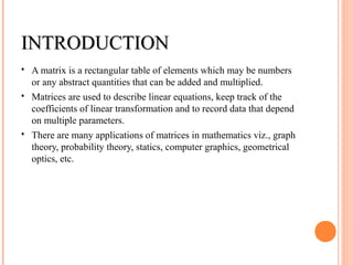 Matrix algebra | PPT