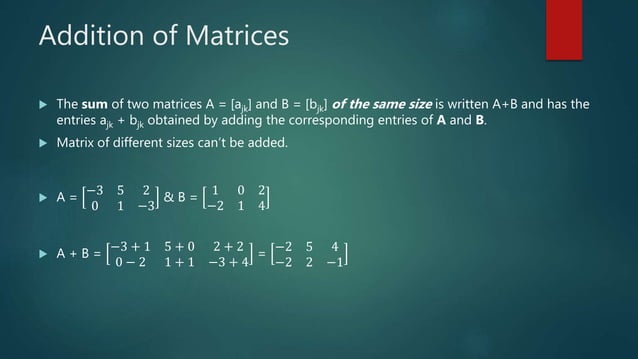 GATE Preparation : Matrix Algebra | PPT